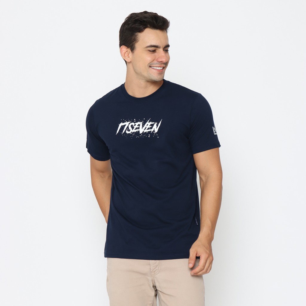 Jual 17Seven Original Kaos Lengan Pendek Tshirt sablon pria 0294-SPLAT-NV | Shopee Indonesia