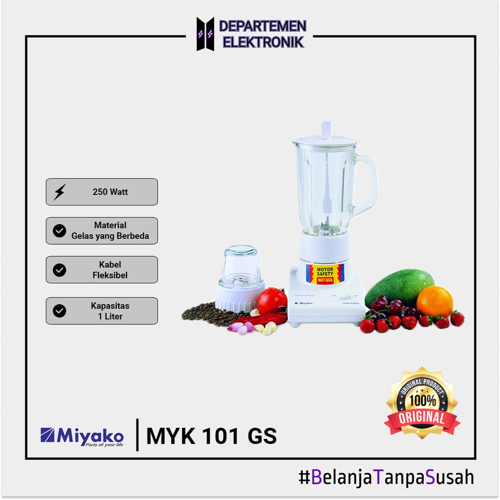 Jual Miyako BL 101 GS Blender Glass 1 Liter 2 in 1 | Shopee Indonesia