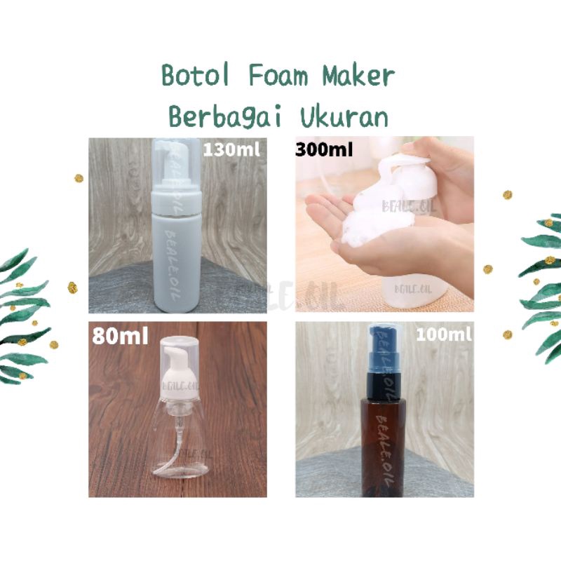 Jual Botol Foam Maker 80ml 100ml Amber 130ml Putih Foamer Traveling ...