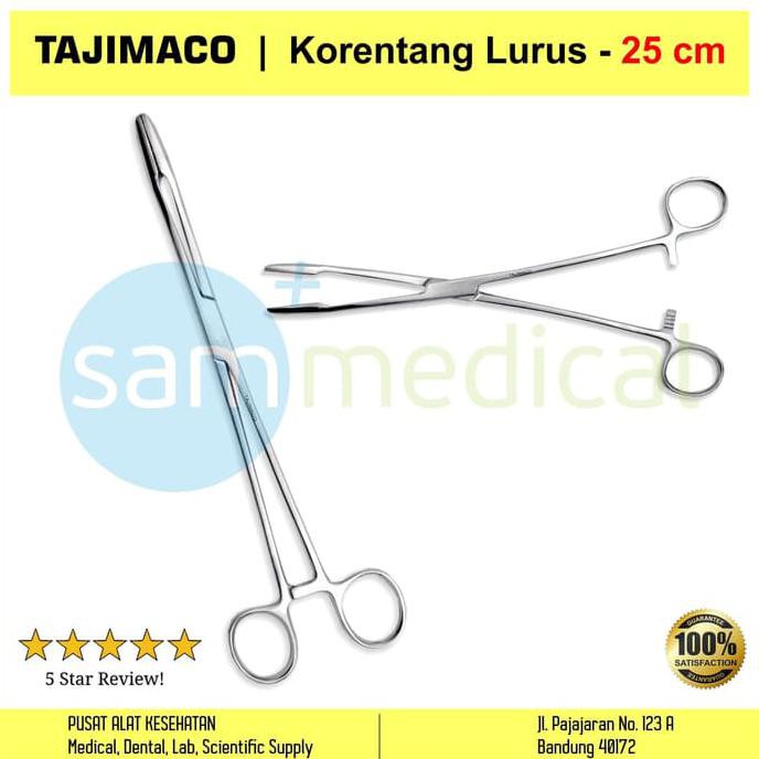 Jual TAJIMACO KORENTANG LURUS / KLEM UTERUS 25 CM PALING MURAH | Shopee ...