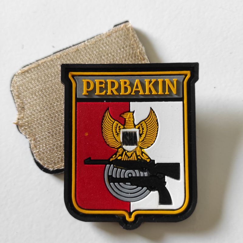 Jual PATCH RUBBER LOGO PERBAKIN TAMENG/TEMPELAN EMBLEM KARET VELCRO ...