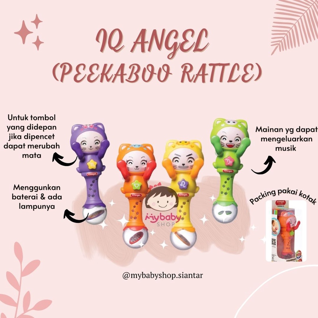 Jual IQ ANGEL Peekaboo Smart Rattle mengeluarkan suara | Shopee Indonesia