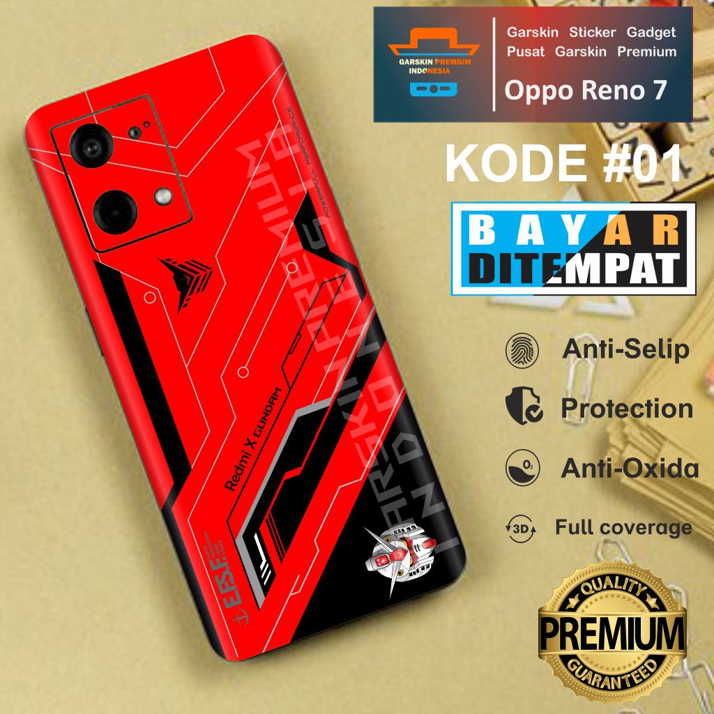 Jual COD Garskin Sticker Oppo Reno 7 Motif 1-5 Bisa Request Gambar ISI ...