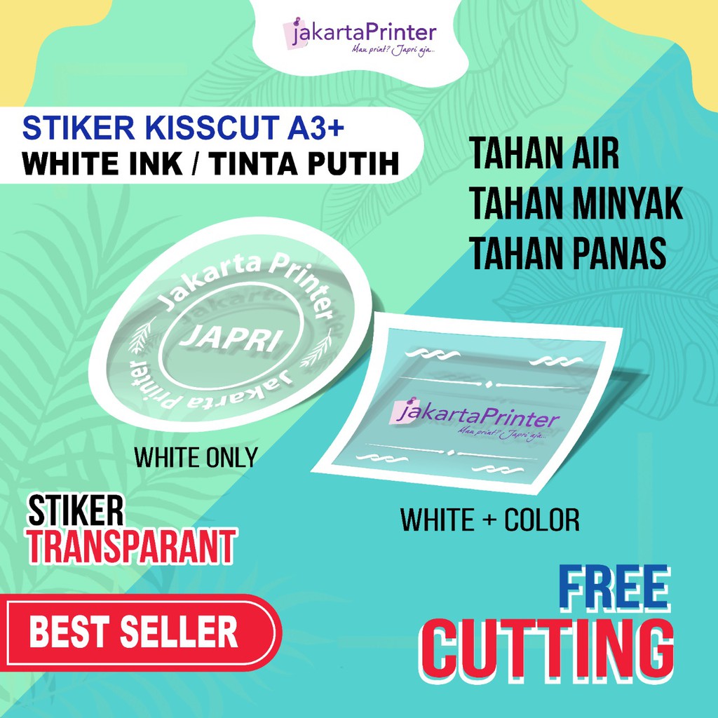 Jual STIKER TRANSPARANT A3 320WHITE INK TINTA PUTIH | Shopee Indonesia