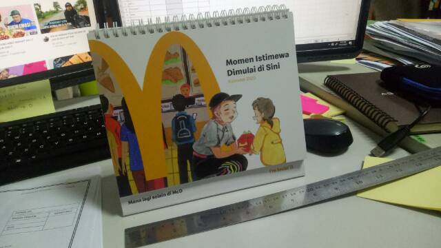 Jual Kalender Meja 2020 McD McDonalds McDonald MacDonald McDonalds ...