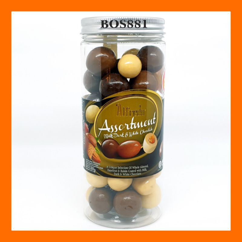 Jual Alfredo Coklat Almond Assortment Milk Dark & White Chocolate 280g ...