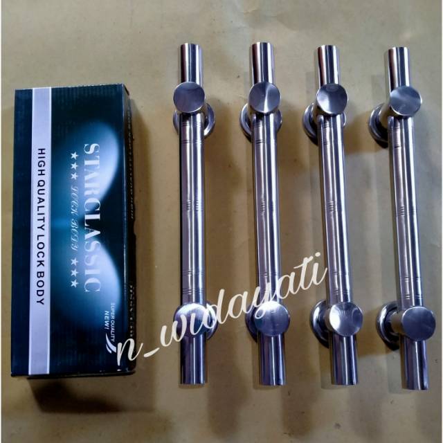 Jual Handle Pintu Rumah / Tarikan Pintu Stainless Suling set + Kunci ...