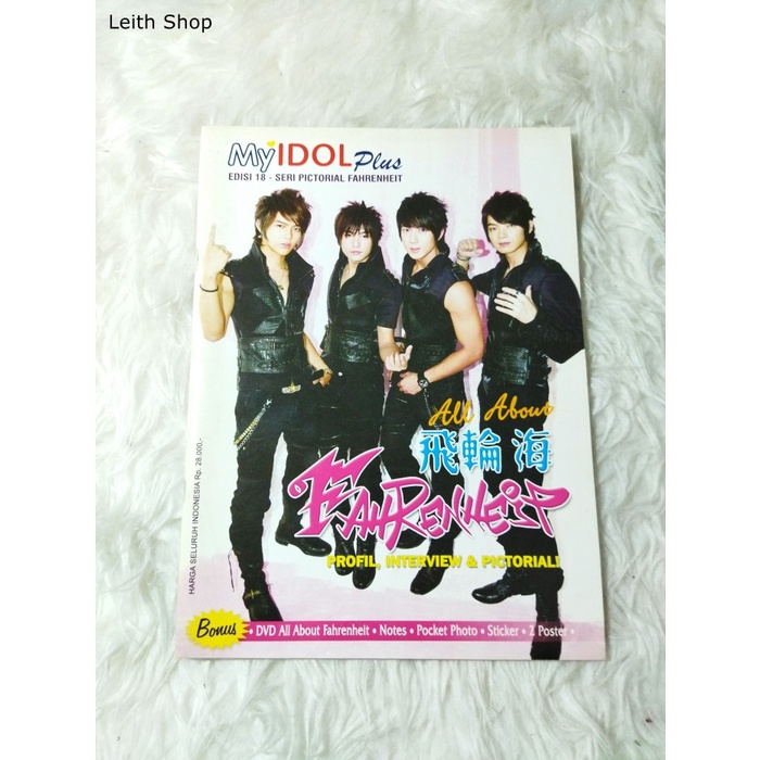 Jual Majalah My Idol Plus Fahrenheit Seri Pictorial Photobook Foto ...