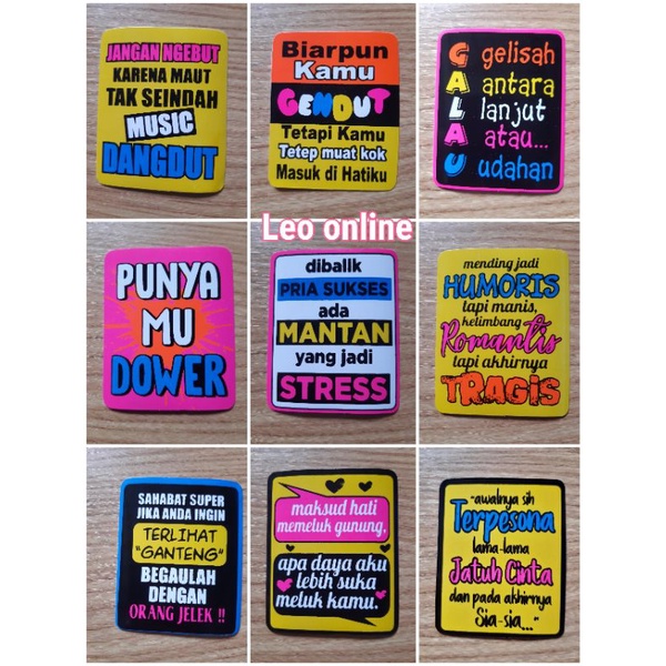 Jual stiker stickwr motor kata kata cinta isi 10 lembar campur | Shopee ...