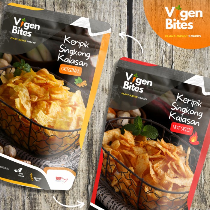 Jual Vigen Bites KERIPIK SINGKONG KALASAN + VEGAN + VEGETARIAN + HALAL ...