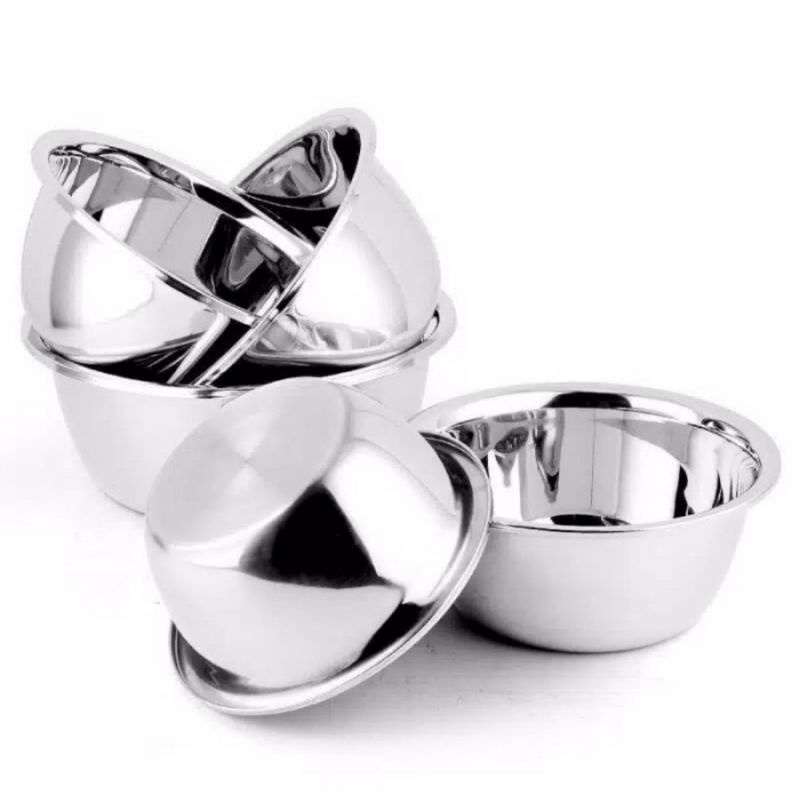 Jual Baskom Mangkok Mixing Bowl Stainless Korea Tebal | Shopee Indonesia