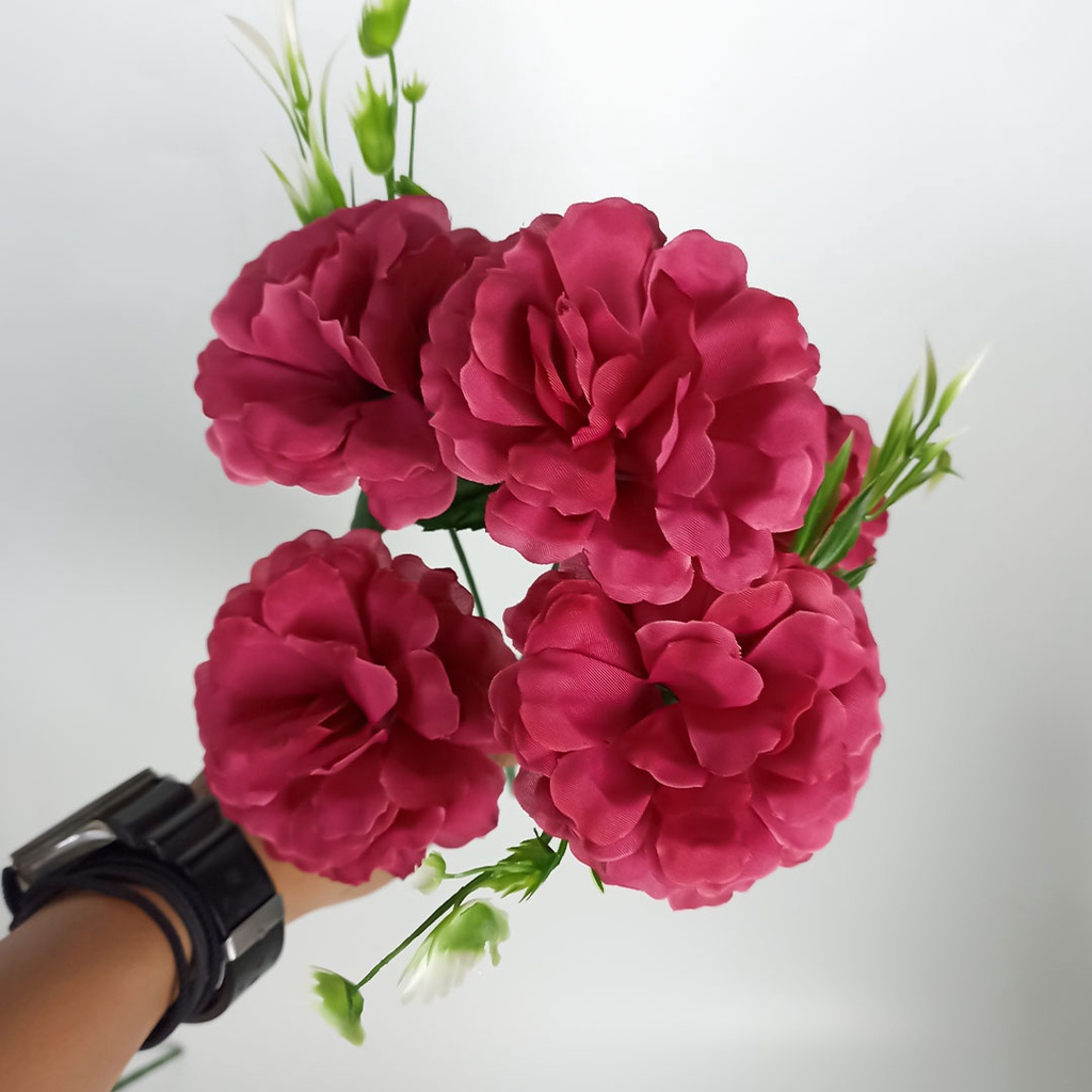 Jual Bunga Anyelir Carnation Tipe SJ Cabang 5 Artificial/Pompom Murah ...