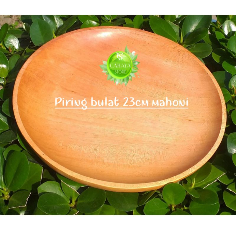 Jual piring bulat 23cm/Piringkayu/Piring/piringmelamin/piring plastik ...