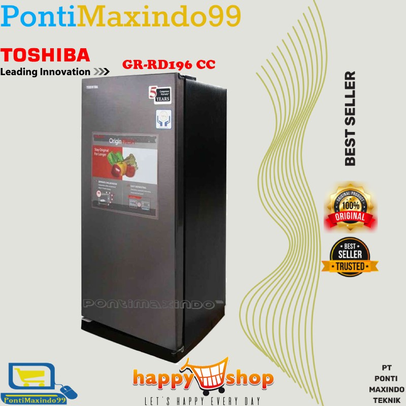 Jual KULKAS 1 PINTU TOSHIBA 150 LITER GR-RD196CC-DMF | Shopee Indonesia