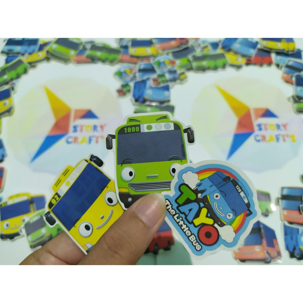 Jual Sticker Tayo The Little Bus Animasi Korea Bus Tayo Anime | Shopee ...