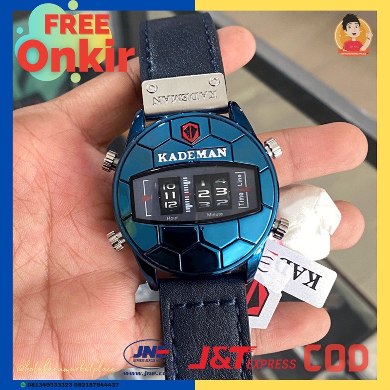 Jual JAM PRIA KADEMAN ORIGINAL UNIK COCOK BUAT KADO BLUE LEATHER KULIT ...
