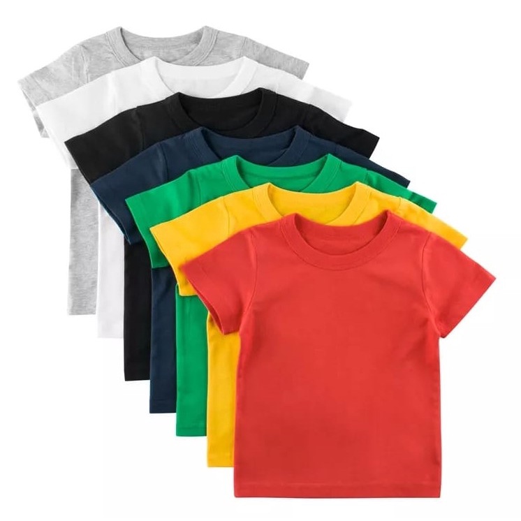Jual KAOS POLOS ANAK LENGAN PENDEK COTTON COMBED 30S BAJU KAOS KIDS UMUR 1-12 TAHUN MALVIN ...