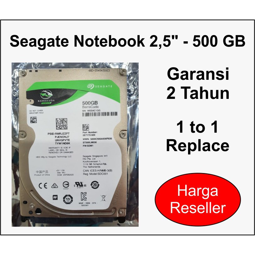 Jual HDD internal HDD internal Seagate 500GB SATA III 2,5inch for ...