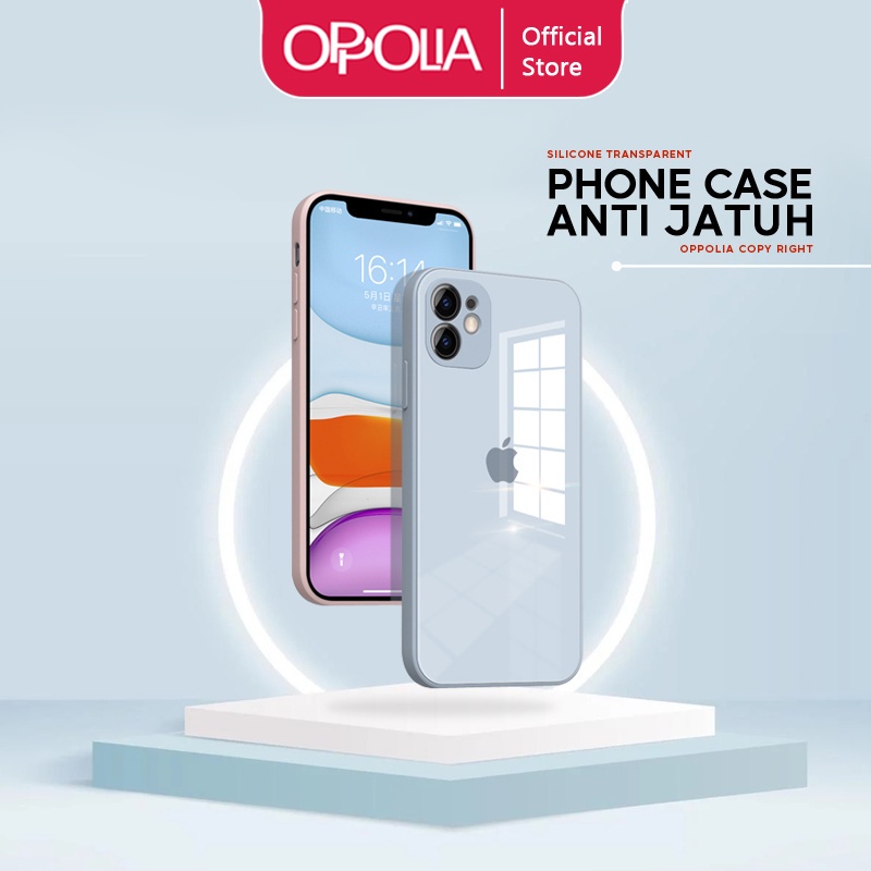 Jual OPPOLIA Casing Tempered Glass Free Lanyard Anti Jatuh IP Case Silicone Soft Edged 6 7 8 ...