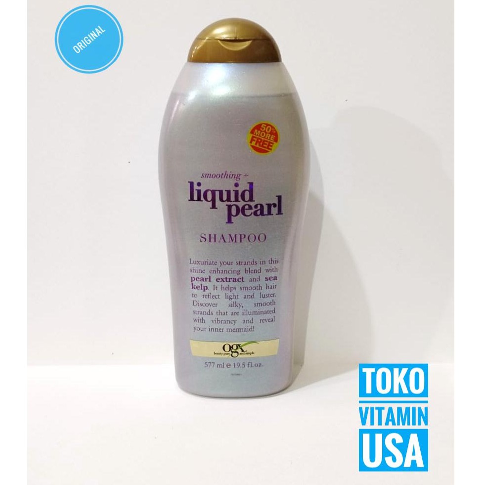 Jual OGX Smoothing Liquid Pearl Shampoo 577 ml | Shopee Indonesia