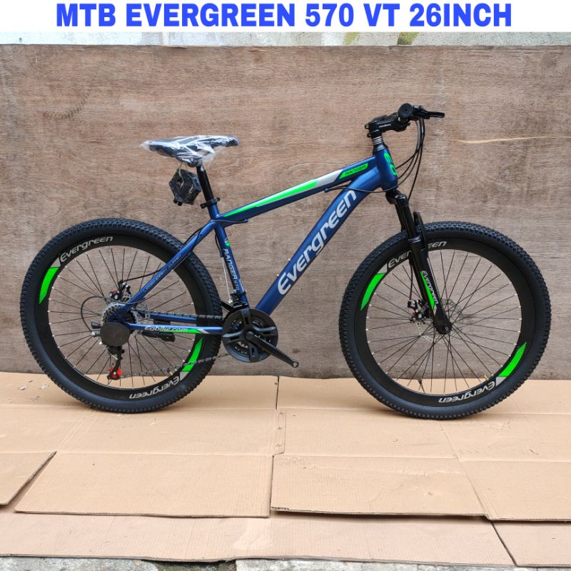 Jual Sepeda Gunung MTB Evergreen 570 VT 26Inch Hi-ten stell | Shopee ...