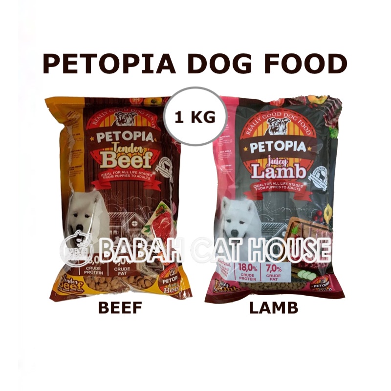 Jual PETOPIA DOG FOOD 1KG Makanan Anak Anjing Kering Beef Lamb Murah 1 ...