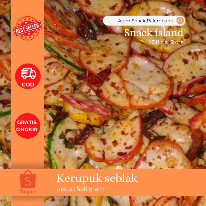 Jual kerupuk seblak 500 gram | kerupuk seblak/kerupuk jablai dengan ...
