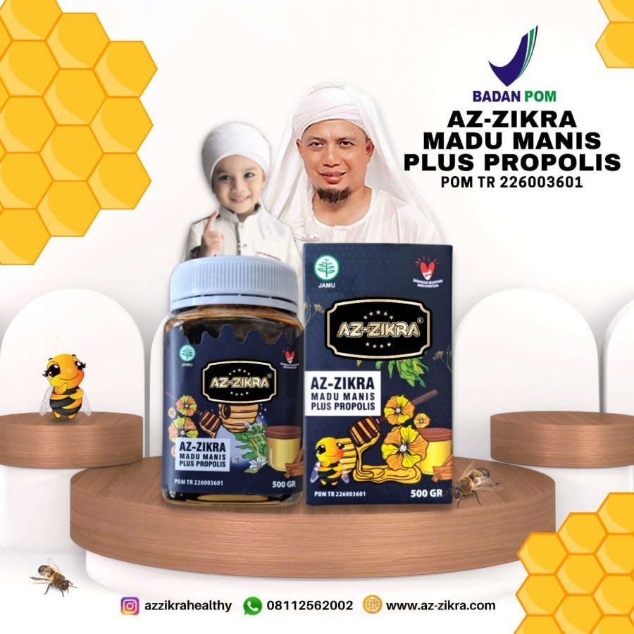 Jual Madu Hutan Plus Propolis Az-Zikra 500gr Madu Hutan Manis | Shopee ...