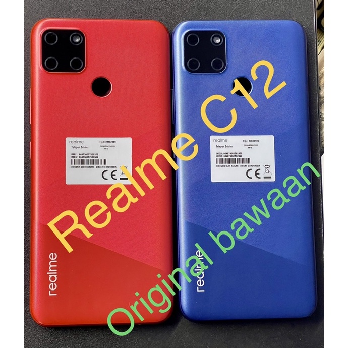 Jual back casing realme C12-kesing belakang-tutup baterai+kaca pelindung kamera realme C12 ...