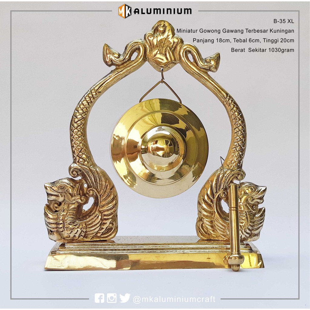 Jual Miniatur Gong Gawang Kuningan ukuran XL terbesar - MK Aluminium ...