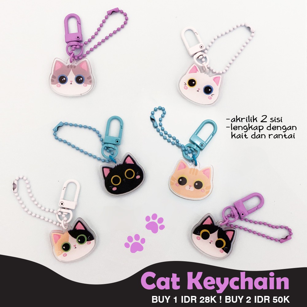 Jual Cat Keychain Gantungan Kunci Kucing Lucu | Shopee Indonesia
