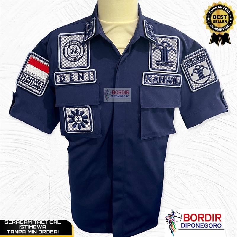Jual KEMEJA TACTICAL KANWIL LAPAS KUMHAM PREMIUM CUSTOM BORDIR | BAJU ...