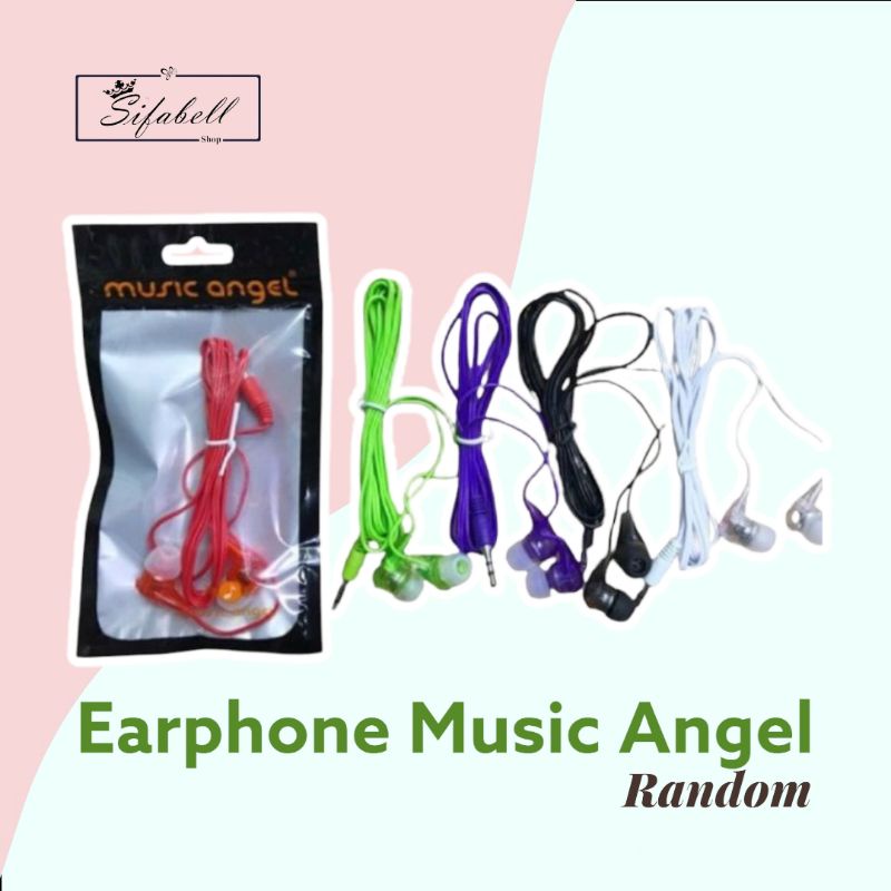 Jual Headset Earphones Music Angel Handsfree Musik Stereo Super Bass ...