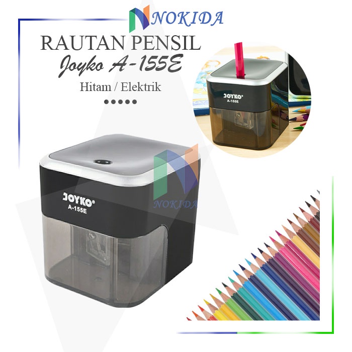 Jual Nokida Elektric Pencil Sharpener Joyko [A-155E] / Rautan Pinsil ...