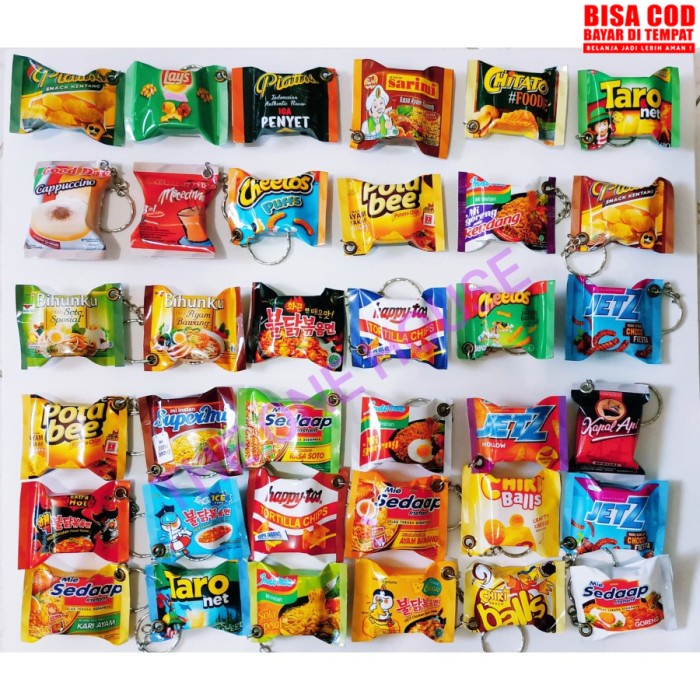 Jual NEW Gantungan Kunci Motor Mobil Tas Miniatur Snack Makanan Minuman ...