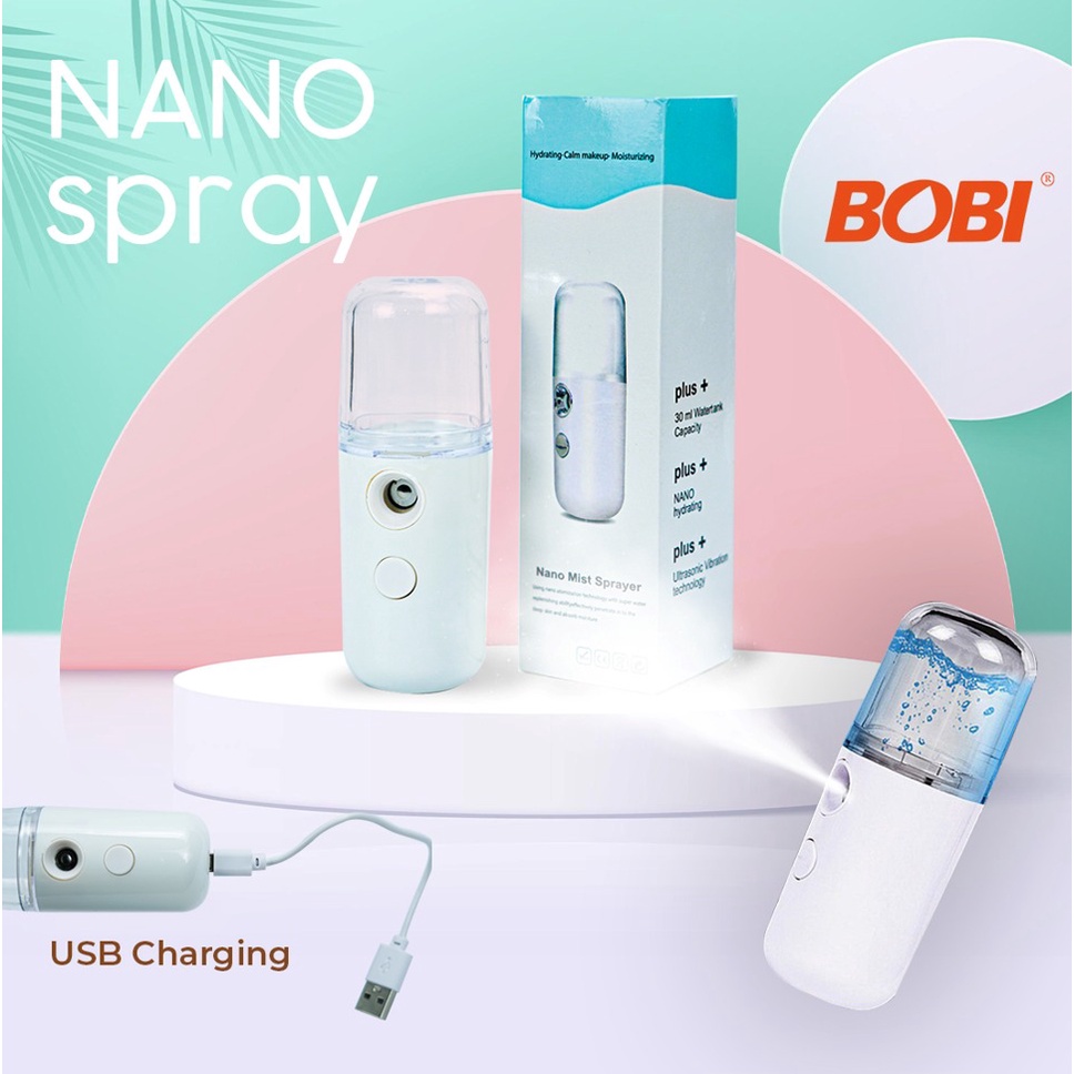 Jual Nano Spray Portable Mini USB / Mist Sprayer BOBI - WARNA RANDOM | Shopee Indonesia