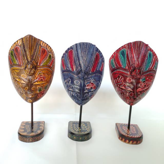 Jual Stand Topeng MERAK - M - Kayu Batik | Shopee Indonesia