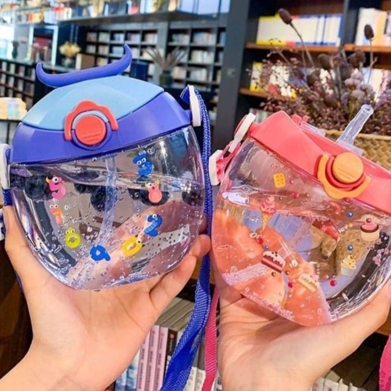 Jual BOTOL SELIYA 2555 DONAT TANDUK KARAKTER 400 ML BPA FREE | Shopee Indonesia