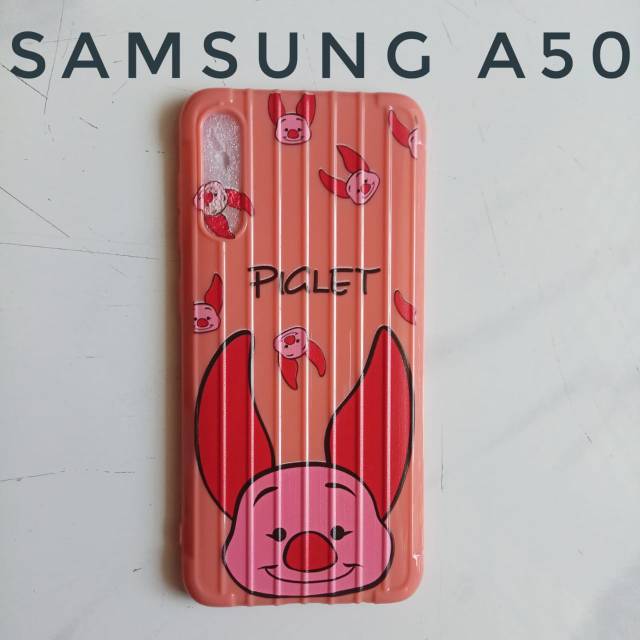 Jual Casing Samsung A50 Luggage Stripe Piglet Candy Color Peach ...