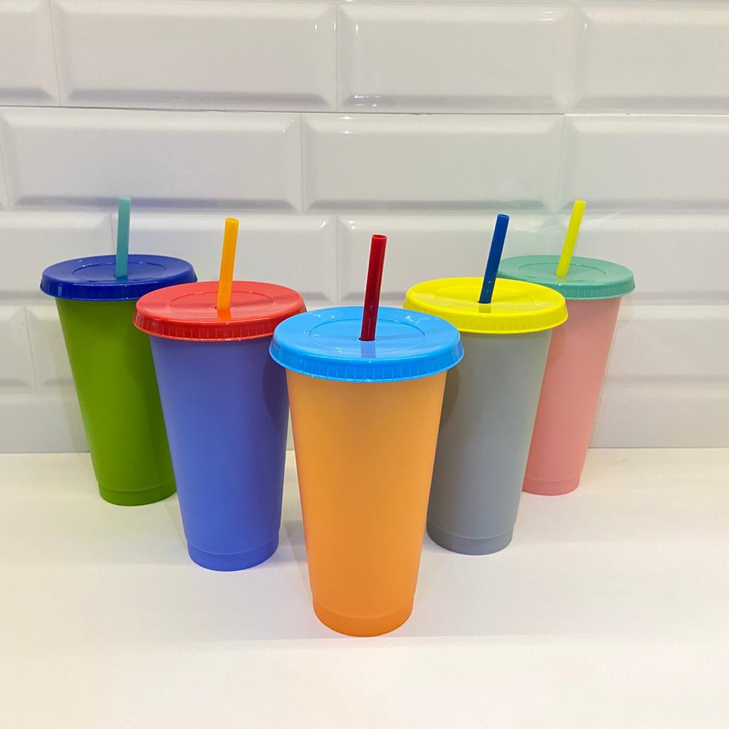 Jual Tumbler Botol Minum Berubah Warna Reusable Color Changing Cups ...