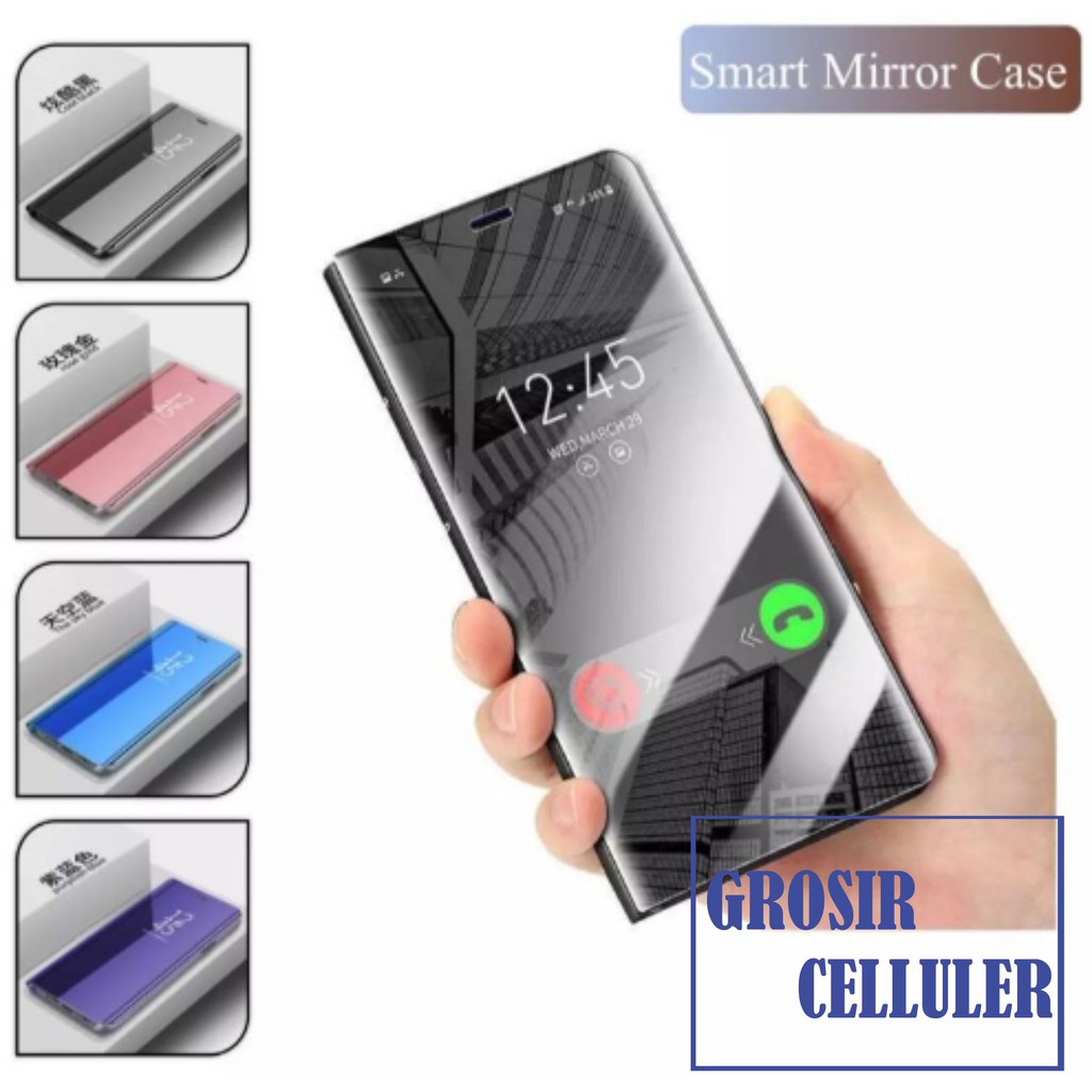 Jual SAMSUNG GALAXY J7 PRO J4 J6 J7 PLUS J8 Flip Cover Mirror Stand ...