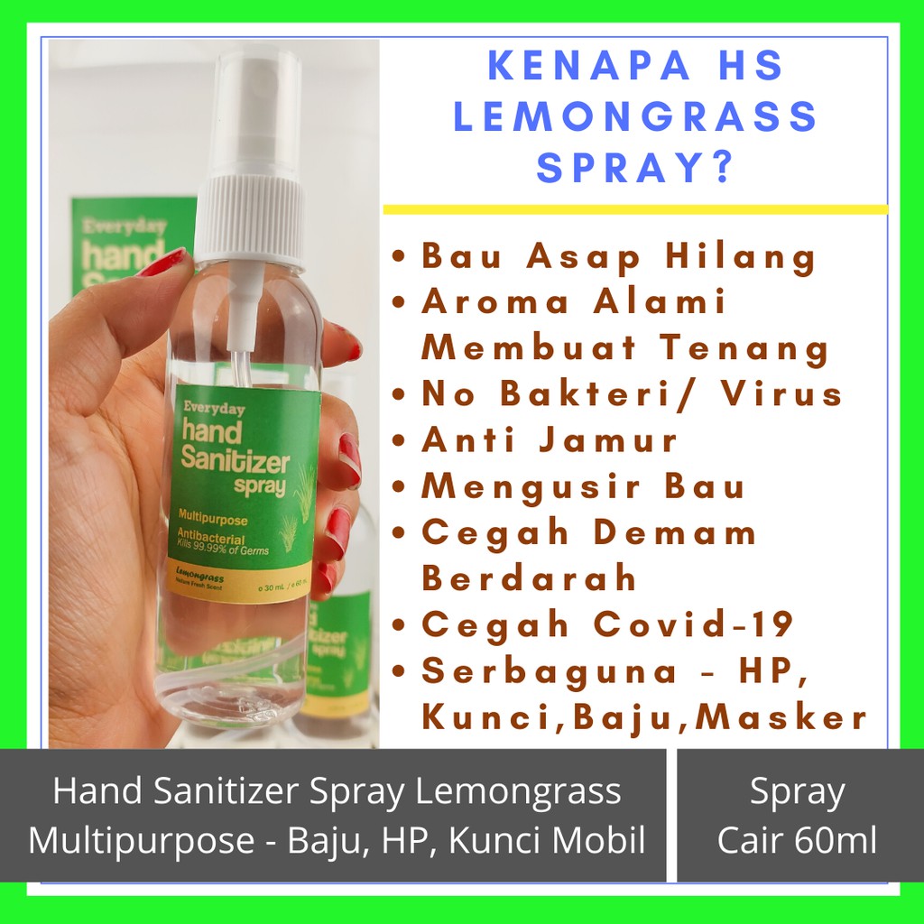 Jual HAND SANITIZER SPRAY LEMONGRASS/SEREH FRESH MENENANGKAN USIR ...