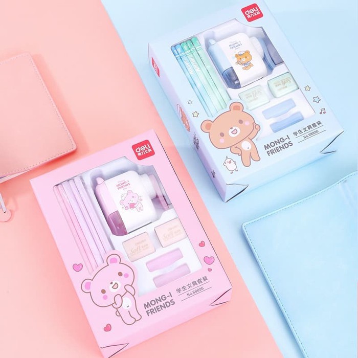 Jual Study Set DELI Stationery Set 4 in 1 - 68896 | Shopee Indonesia