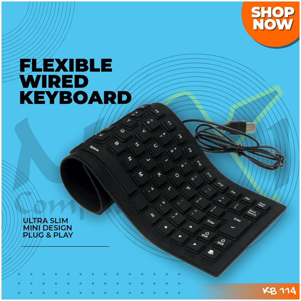 Jual Flexible Keyboard Ultra Slim Portable Mini USB Wired Keyboard | Shopee Indonesia