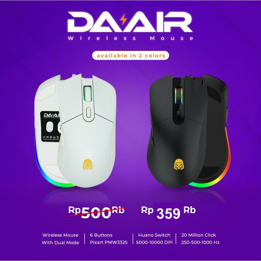 Jual Mouse Wireless Digital Alliance Gaming Mouse DA Air | Shopee Indonesia