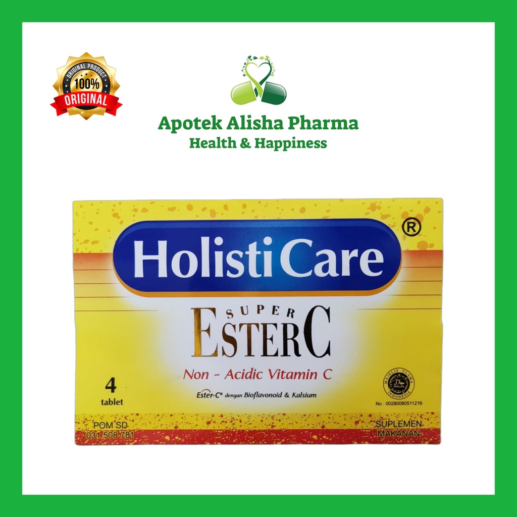 Jual Ester C Tablet (Strip 4tablet ) - Holisticare Super Ester-C Tablet ...