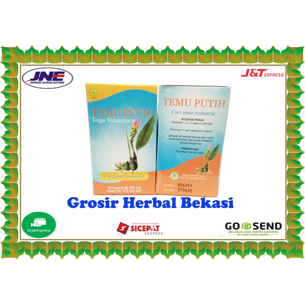 Jual kapsul Temu putih Toga Nusantara Isi 50Kapsul | Temu Putih ...