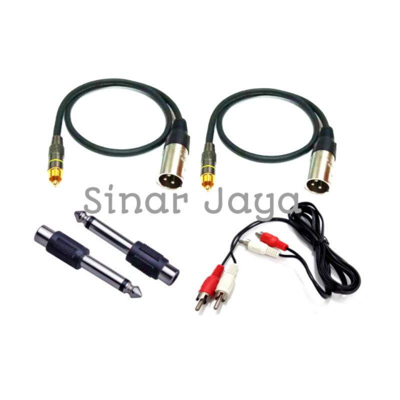 Jual Paket Kabel jack canon + kabel rca + jack akai untuk sambung ...