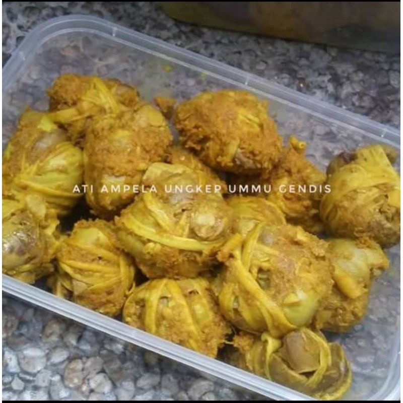 Jual Ati Ampela Ungkep bumbu kuning, ati ampela ayam ungkep,frozen food ...