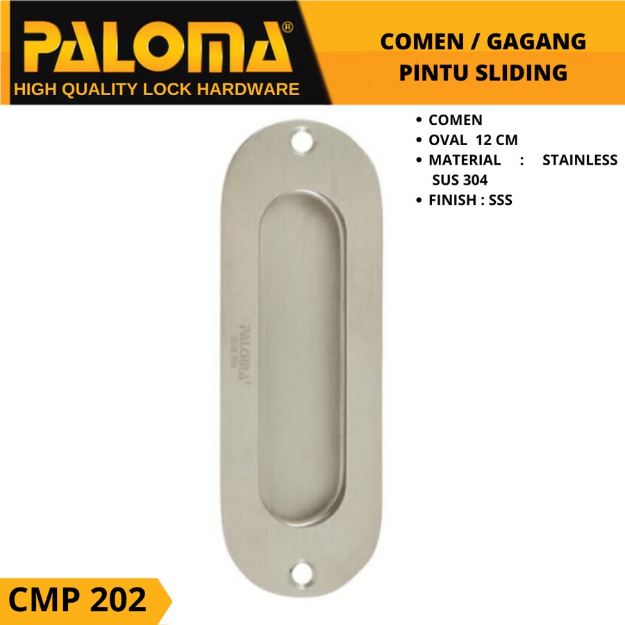 Jual HANDLE PINTU SLIDING PALOMA CMP 202 OV 12CM/COMEN FLUSH TANAM ...